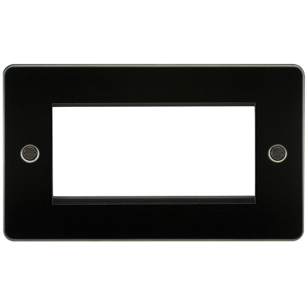 Knightsbridge Flat Plate 4 Gang Modular Faceplate (FP4GGM) at UKES