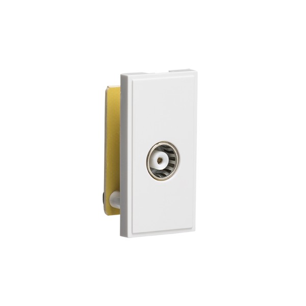 Knightsbridge White TV Outlet Module - 25x50mm (NETTVWH) at UKES
