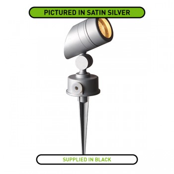 Robus Cork 50W Black Outdoor GU10 Spike Light | UKES