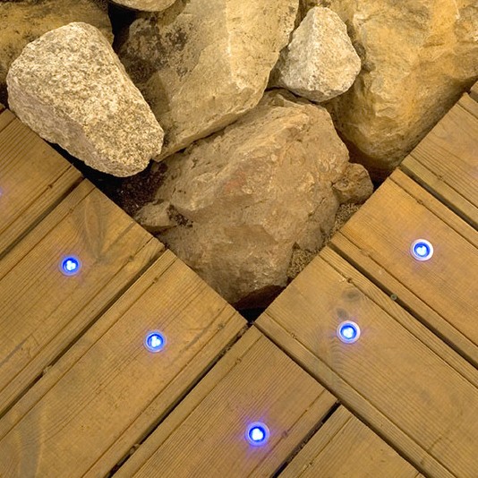 Robus Vita 1.8W Blue Circular LED Ground Light 5 Pack Kit | UKES