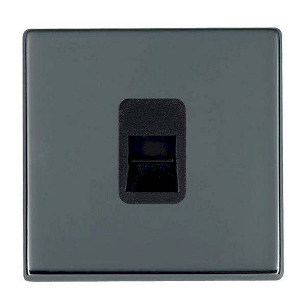 Hamilton Hartland G2 Black Nickel 1 Gang Telephone Slave Socket with ...