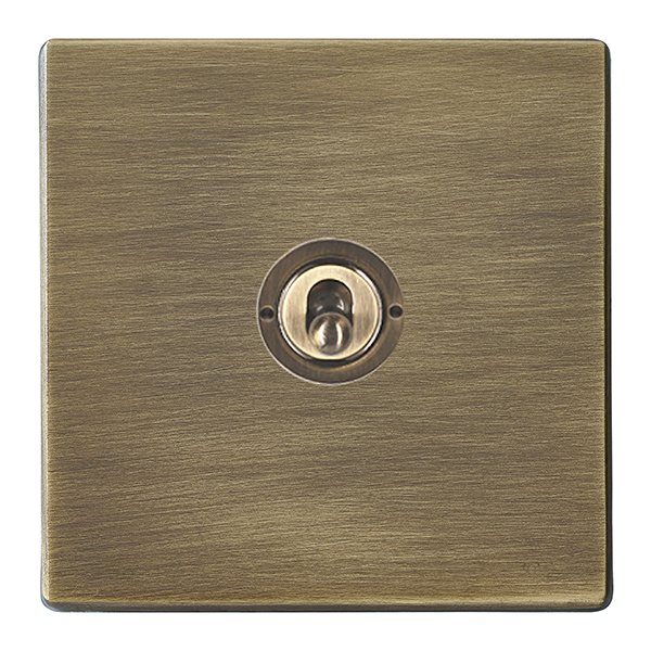 Hamilton Hartland G2 Antique Brass 1 Gang 20AX 2 Way Toggle Switch with ...