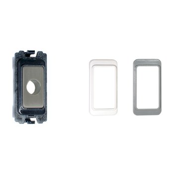 Eurolite Grid Black Nickel Flex Outlet Module with Black Surround | UKES