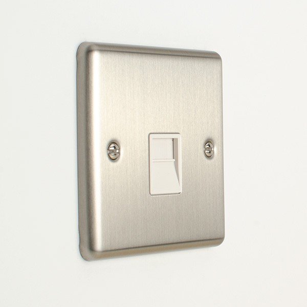 Eurolite Enhance Satin Stainless Steel 1 Gang Secondary Telephone ...