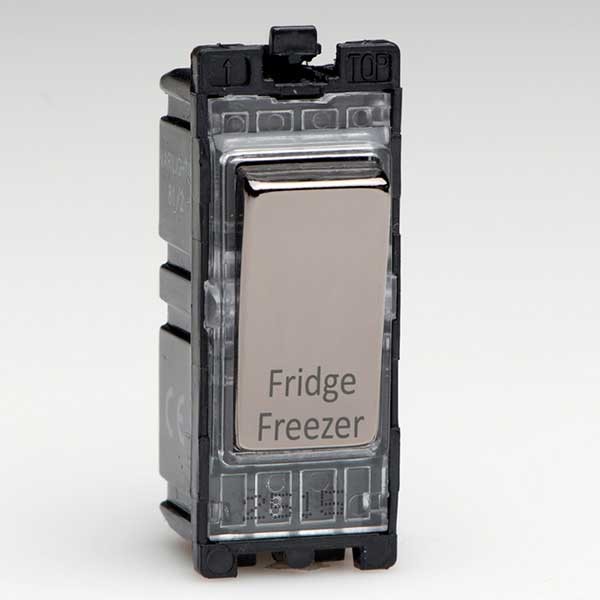 Varilight PowerGrid Iridium Black 20A 1 Way DP Switch Module Marked ...