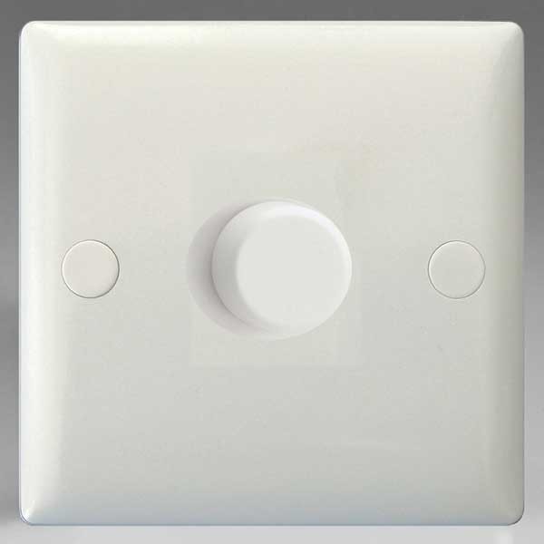 Varilight Classic V-Dim Polar White 1 Gang 2 Way 60-400W Push-On/Off ...