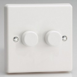 Varilight 1 Gang 100-1000W Push-On/Off Rotary Dimmer (IQP1001W) | UKES