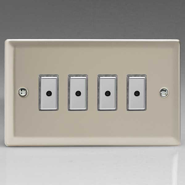 Varilight 4 Gang 0-100W Remote/Tactile Master Dimmer (JNE104) | UKES