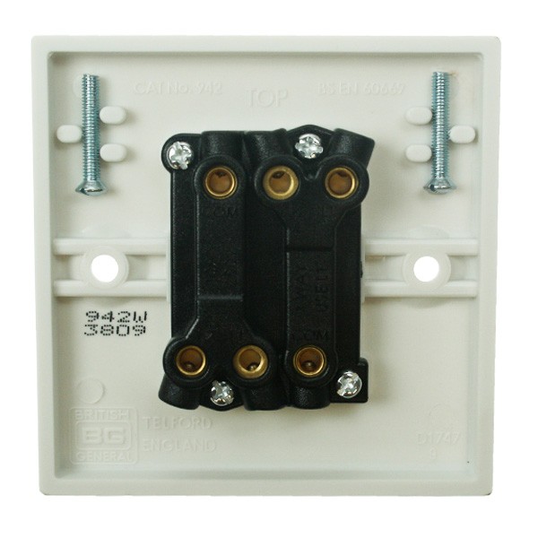 BG White PVC Double 2 Way Switch, Switches and Sockets, UK Electrical ...