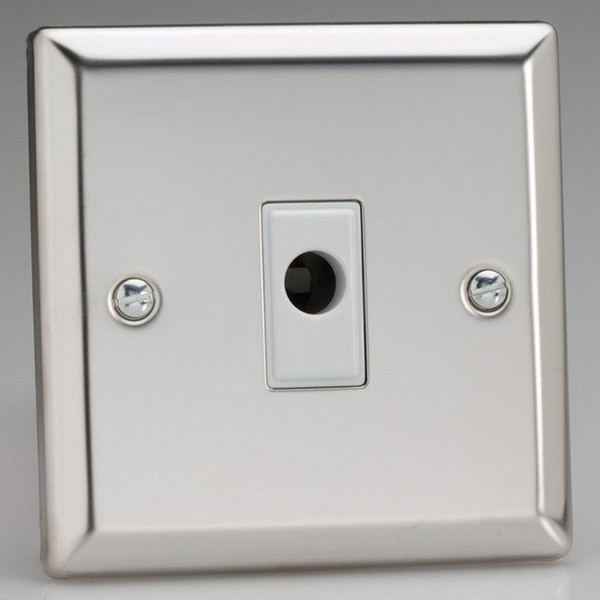 Varilight Classic 16A Flex Outlet, White Insert (XCFOW) | UKES