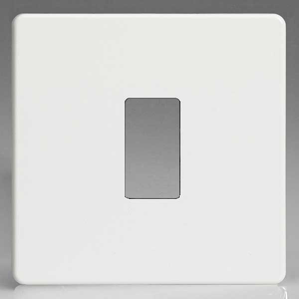 Varilight PowerGrid Screwless Premium White 1 Gang Faceplate | UKES