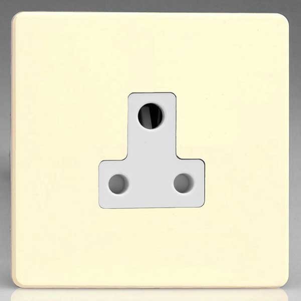 Varilight 1 Gang 5A Round Pin Socket, White Insert (XDWRP5AWS) | UKES