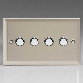 Varilight 4 Gang 6A 2 Way Push-On/Off Impulse Switch (XNP4) | UKES