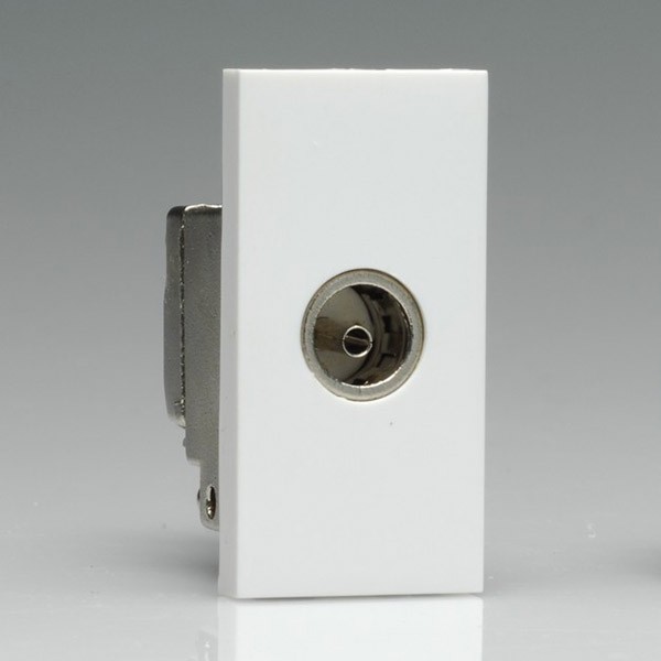 Varilight DataGrid White Female Co-Axial TV Screened Return PAL Socket ...