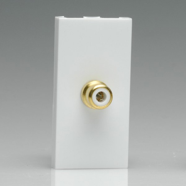 Varilight DataGrid White Single Female Phono RCA Socket Module ...