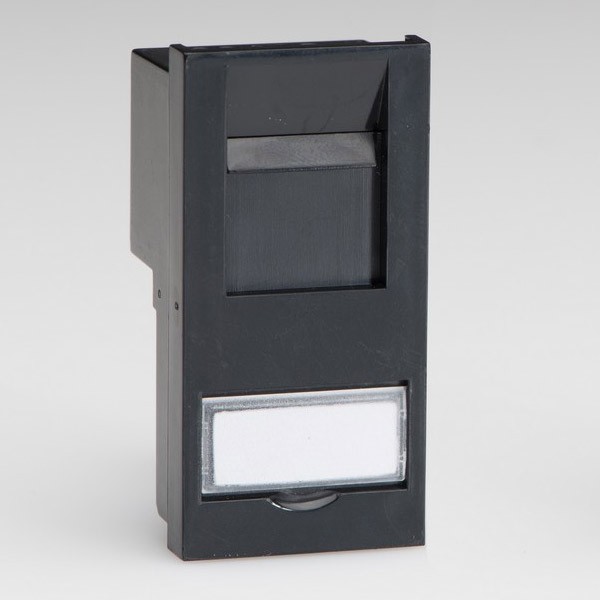 Varilight DataGrid Black RJ45 Cat 5e Socket Module - 25x50mm | UKES