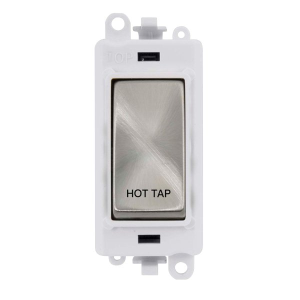 Click GridPro Satin Chrome 20AX Double Pole Hot Tap Switch Module with ...