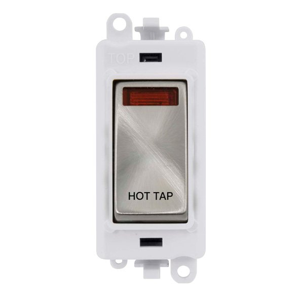 Click GridPro Satin Chrome 20AX Double Pole Hot Tap Switch Module with ...