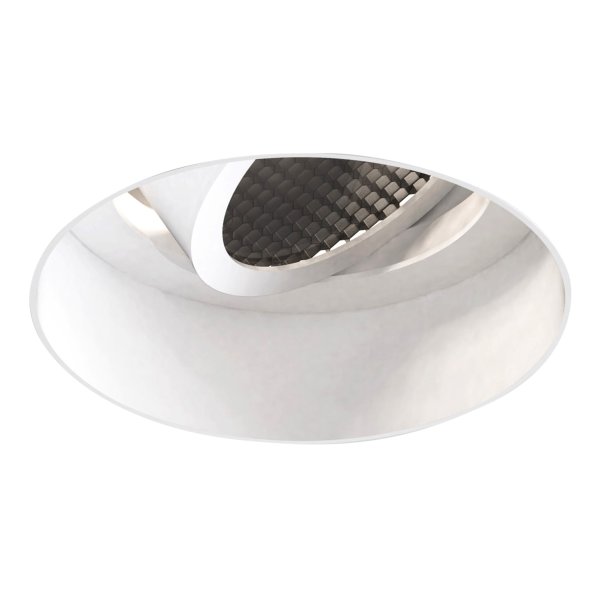 Astro Trimless Round GU10 Matt White Adjustable Downlight (1248024) | UKES