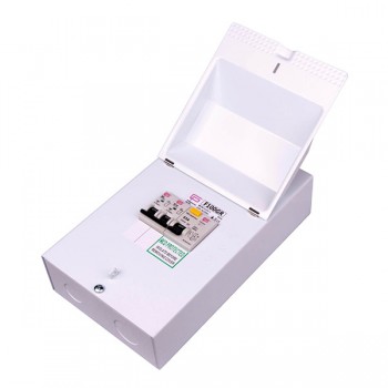 FuseBox 2 Way Garage Consumer Unit - 63A 30mA RCD, 6A and 16A MCBs | UKES