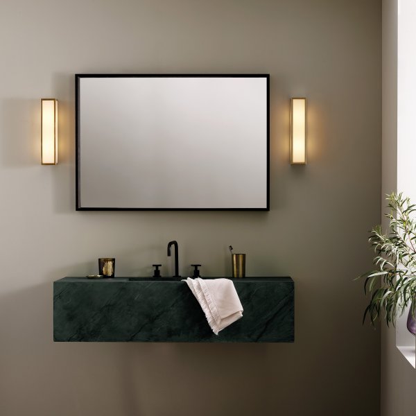 Astro Salerno Natural Brass Outdoor Wall Light | UKES