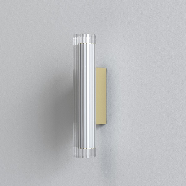 Astro io 420 Matt Gold Bathroom LED Wall Light (1409006) | UKES
