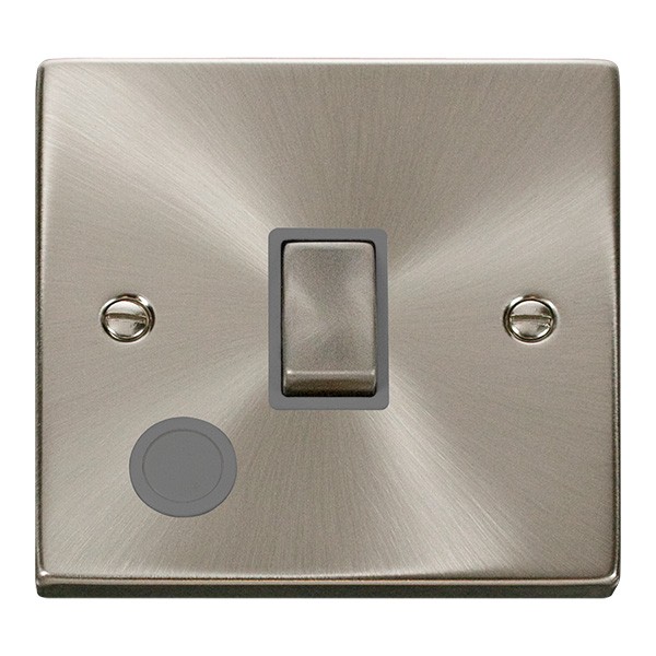 Click Deco Victorian Satin Chrome 20A Double Pole Ingot Switch with ...