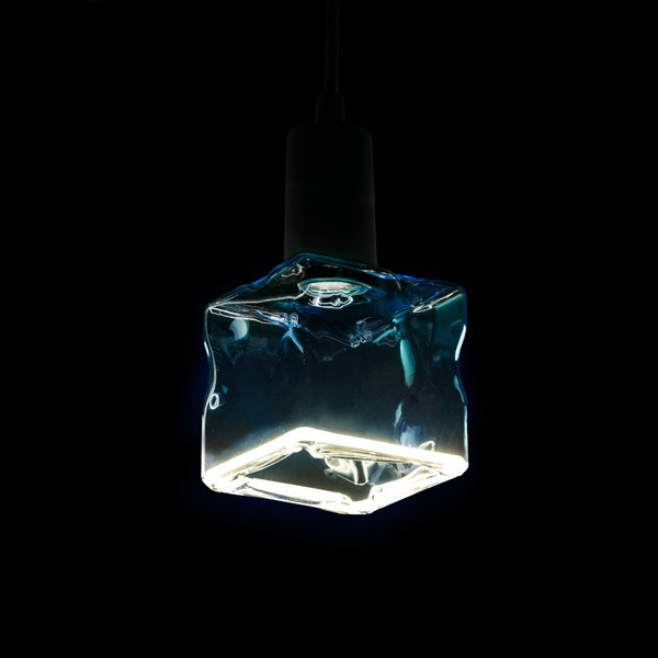Segula Design Line 8W 4000K Dimmable E27 Blue Floating Ice Cube LED ...