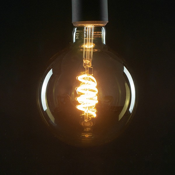 Segula Design Line 8W 2000K Dimmable E27 Smokey Grey Globe 125 LED Bulb ...