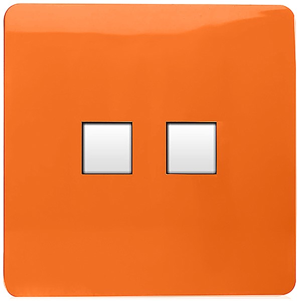 Trendi Orange Telephone/Ethernet Socket | UKES