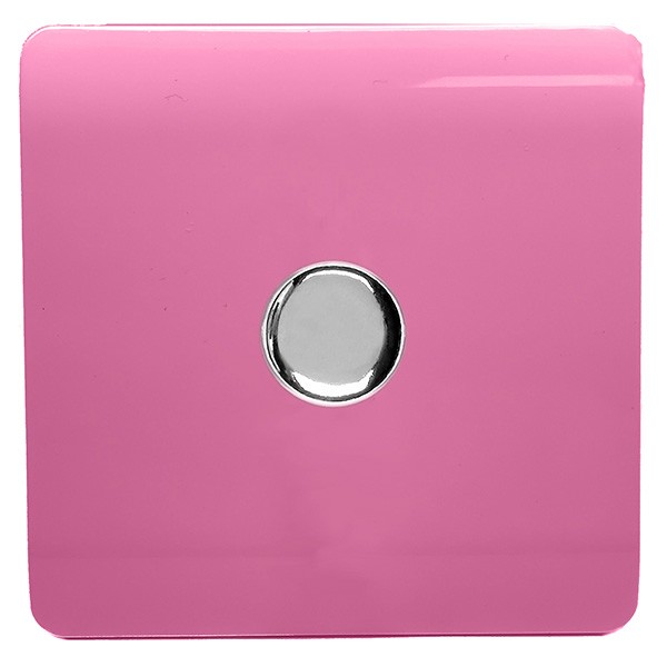 Trendi Pink 1 Gang 120W LED Dimmer Switch | UKES
