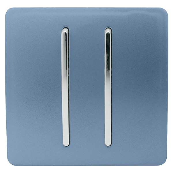 Trendi Sky 2 Gang 2 Way Rocker Light Switch | UKES