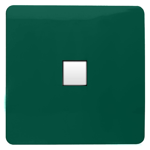 Trendi Dark Green 1 Gang Ethernet Socket | UKES