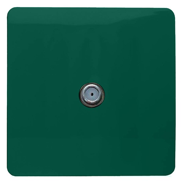 Trendi Dark Green F-Type TV Satellite Socket | UKES