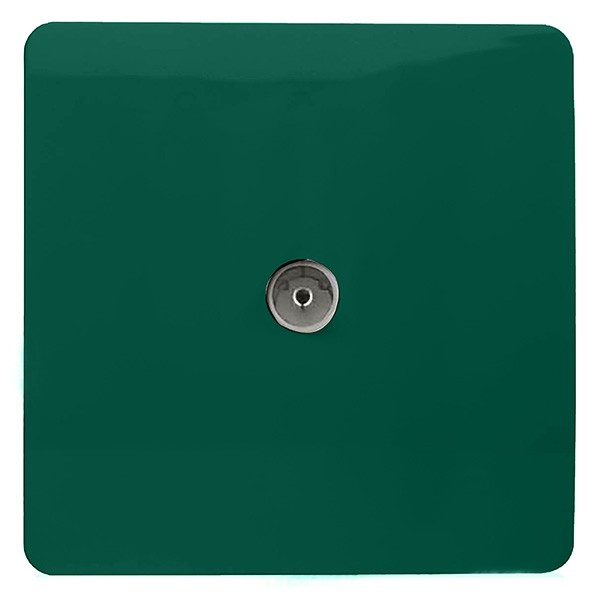 Trendi Dark Green TV Coaxial Socket | UKES