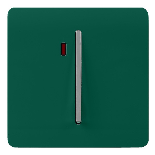 Trendi Dark Green 1 Gang 20A Rocker Switch with Neon | UKES