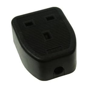 CED Single Black 13amp Trailing Socket, Single Trailing Sockets, UK ...
