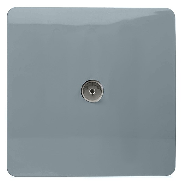 Trendi Cool Grey TV Coaxial Socket | UKES