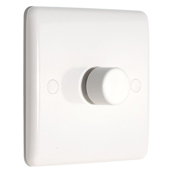Eurolite Enhance White 1 Gang 400W LED Dimmer Switch | UKES