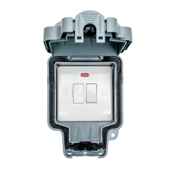 Eurolite IP66 13A Switched Lockable Fused Spur, Neon (WP4191) | UKES