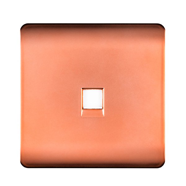 Trendi Copper 1 Gang Telephone Socket | UKES