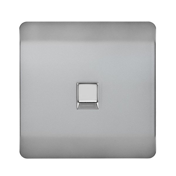 Trendi Stainless Steel 1 Gang Telephone Socket | UKES