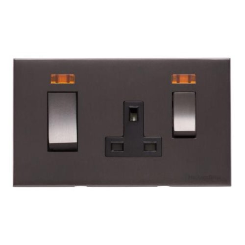 Heritage Brass Winchester Matt Bronze 45A Cooker Unit and 13A Socket ...