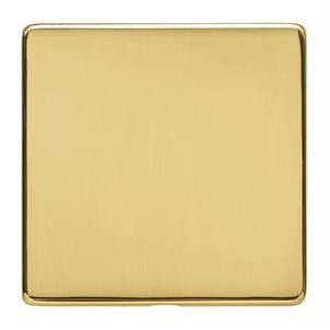 Heritage Brass Studio Polished Brass Single Blank Plate | UKES