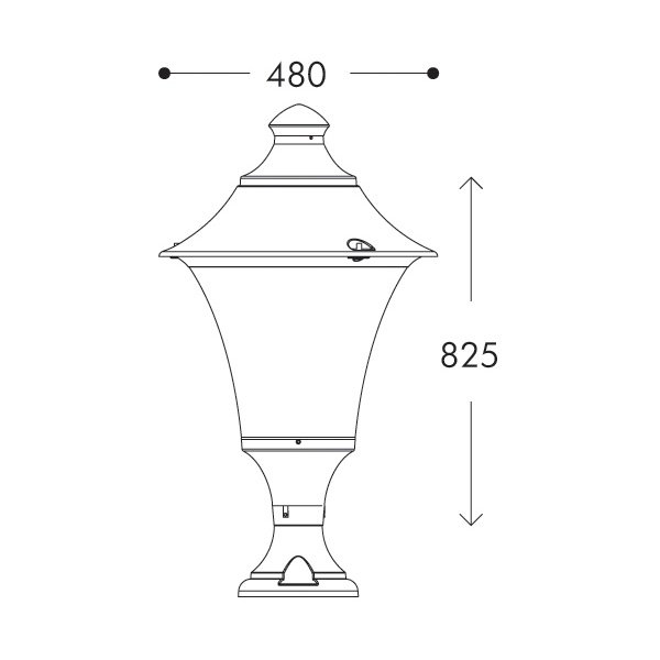 Fumagalli Remo 400 New Lot 60W LED Pedestal Light (R50.115.AX.D6K.ML ...