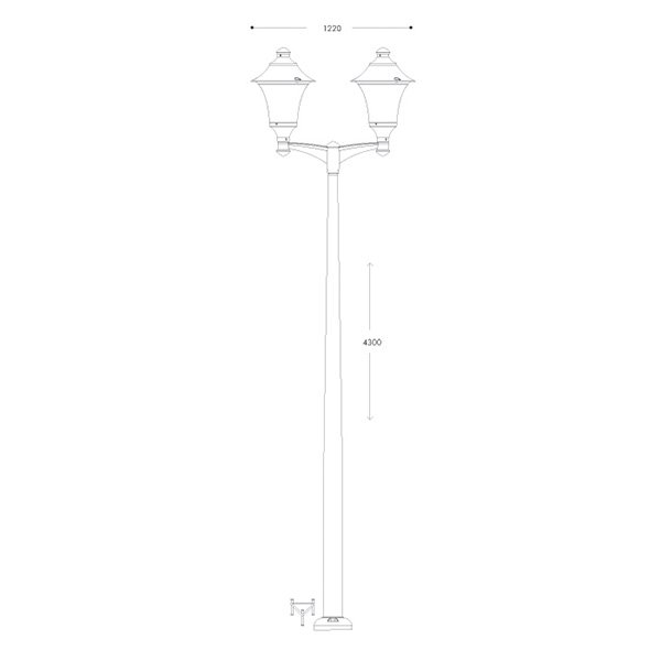 Fumagalli Remo 400 Akille 3500 Twin 2x42W Settable CCT (4000K) Black ...