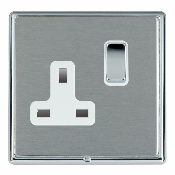 Hamilton Linea-Rondo CFX Bright Chrome Frame/Satin Steel Plate 1 Gang ...