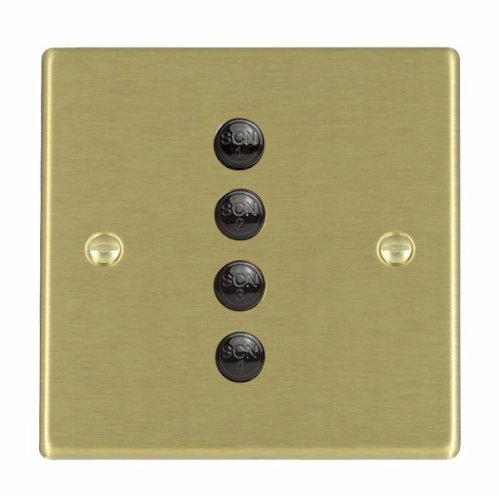 Hamilton Hartland Satin Brass 4 Button Slave Control Panel and LEDs ...