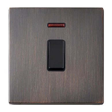 Hamilton Hartland G2 Etrium Bronze 1 Gang 20AX Double Pole Switch and ...