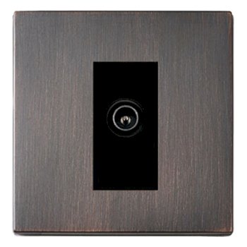 Hamilton Hartland G2 Etrium Bronze 1 Gang Non-Isolated Female TV Socket ...